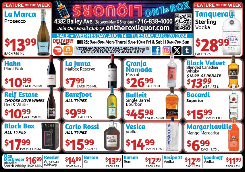 Wine & Liquor Store in Buffalo, NY 14226 - On The Rox Liquors